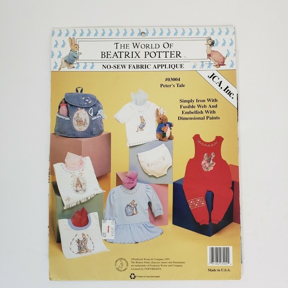 JCA, Inc. | Other | Nip New Vintage 993 Beatrix Potter No Sew Fabric ...